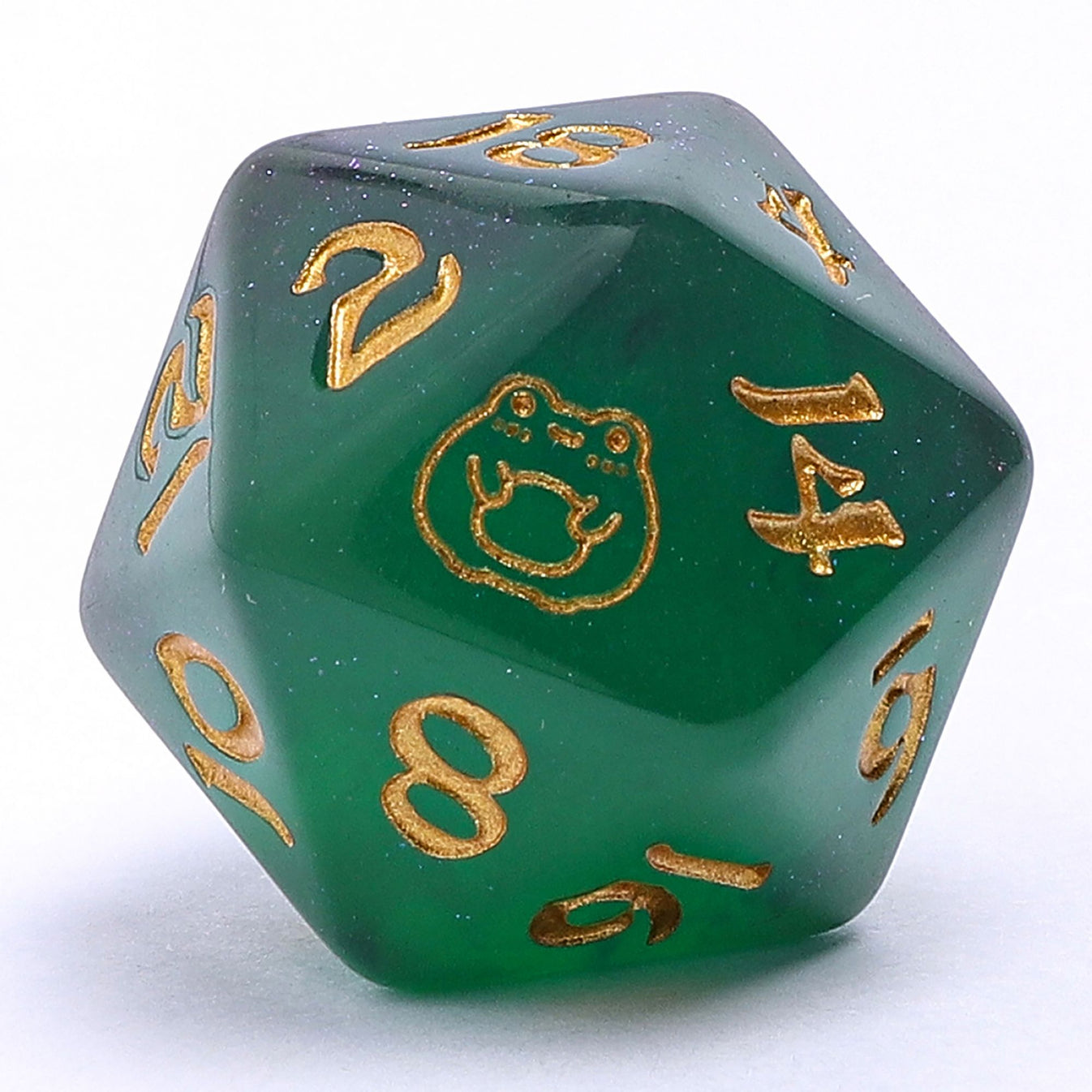 Bog Frog RPG Dice Set Glow in the dark-Gold – HYMGHO Dice