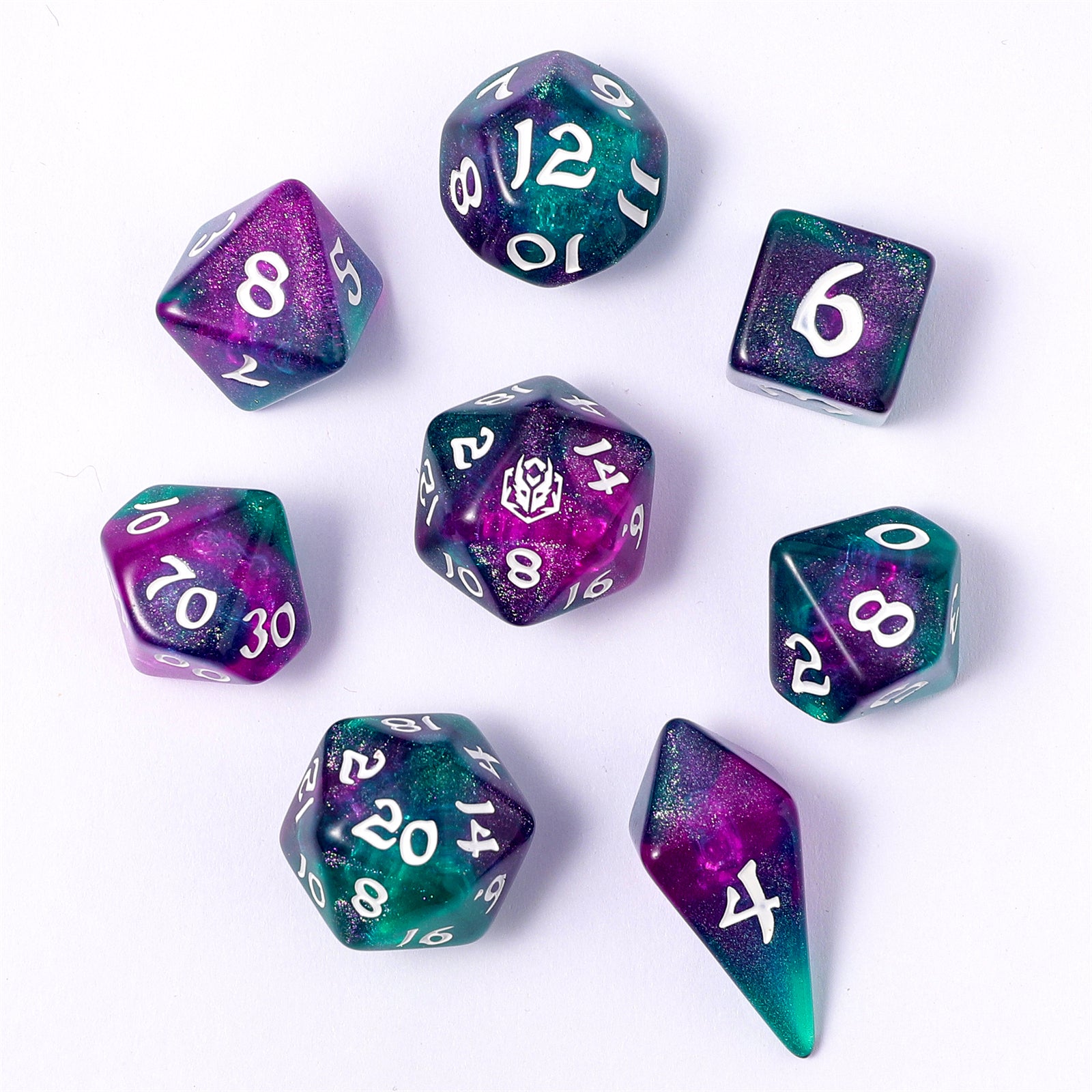 8 PCS Polyhedral RPG Dice set - Jesters Cloak – HYMGHO Dice