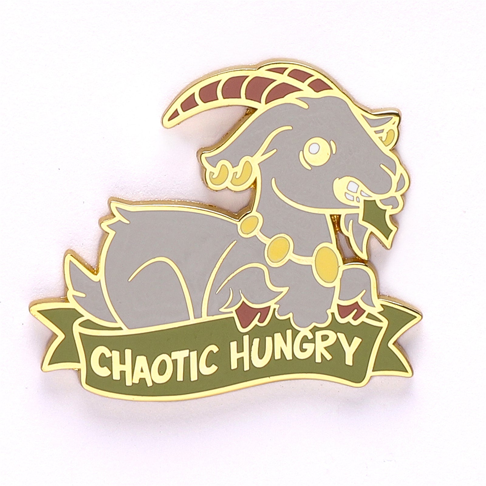 Alternative Alignments Enamel Pin - Chaotic Hungry-Goat – HYMGHO Dice